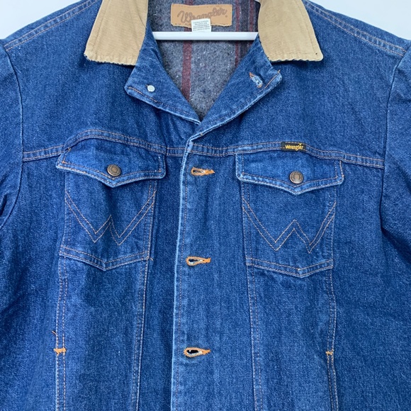 Wrangler | Jackets & Coats | Jean Jacket Made In Usa Size 46 Vintage ...